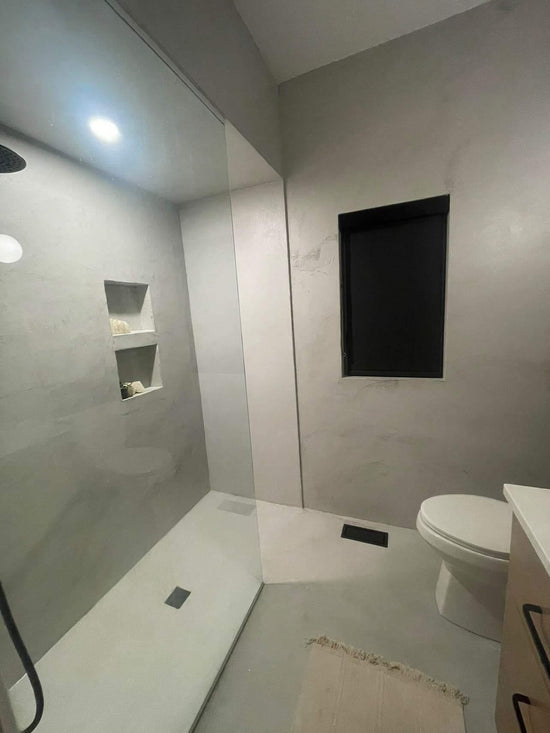 Microcement Wall and Shower – 5 Star Finishes Ltd