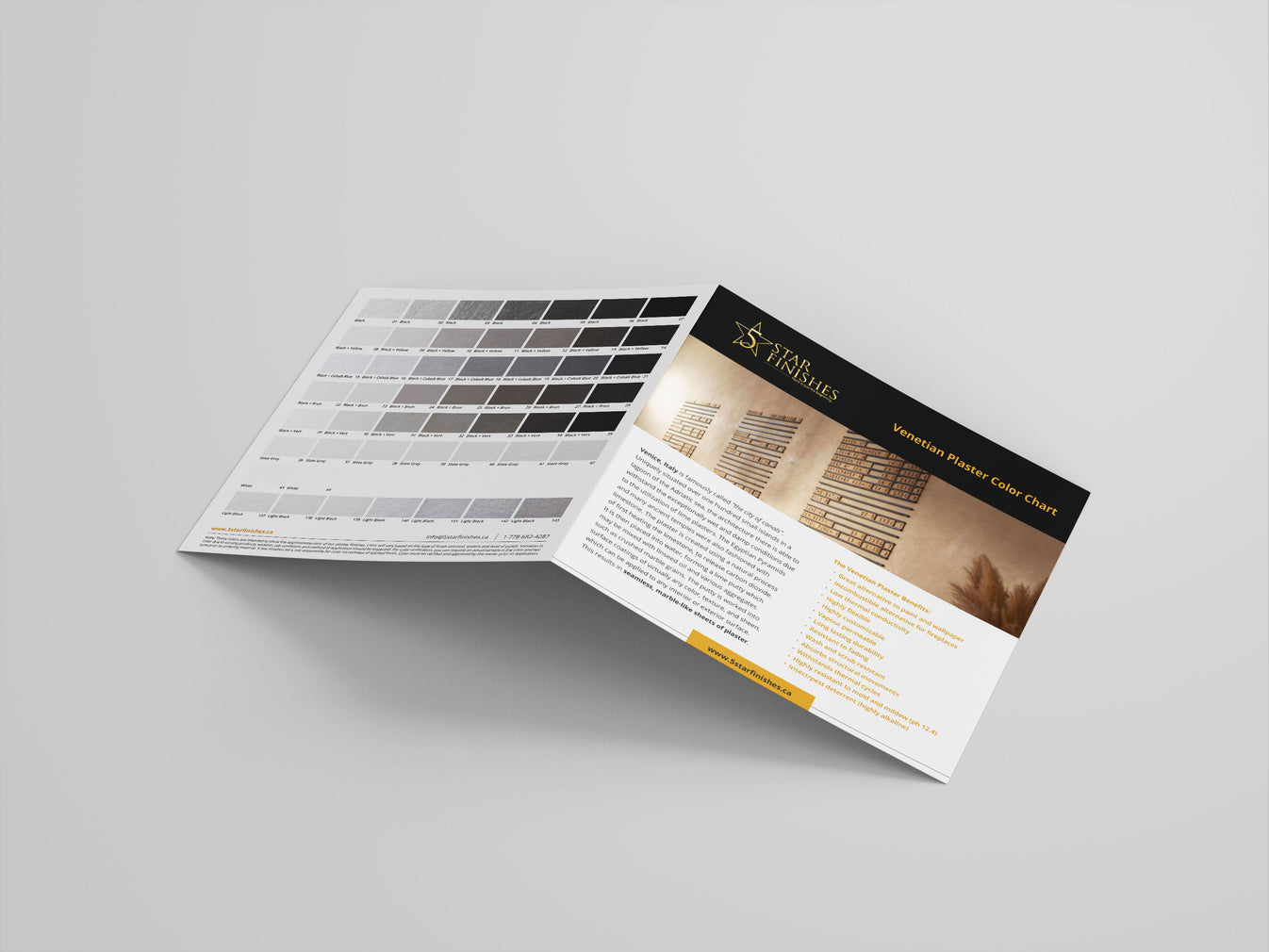 Venetian Plaster Color Chart | Microcement Color Chart – 5 Star ...